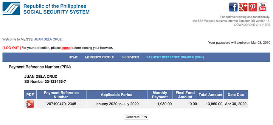 How To Get Your SSS PRN (Payment Reference Number) : sssonlineinquiry.nbiclearance.org