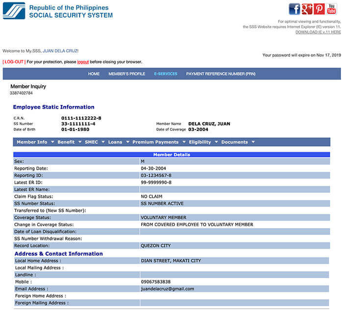 How Much Is My Total SSS Contribution SSS Online Inquiry