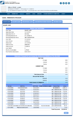 WWW.SSS.GOV.PH Loan Balance Inquiry : SSS Online Inquiry